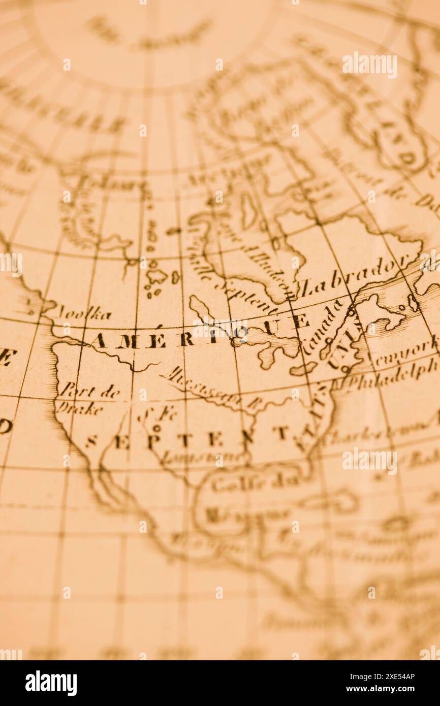 Old map North America Stock Photo - Alamy