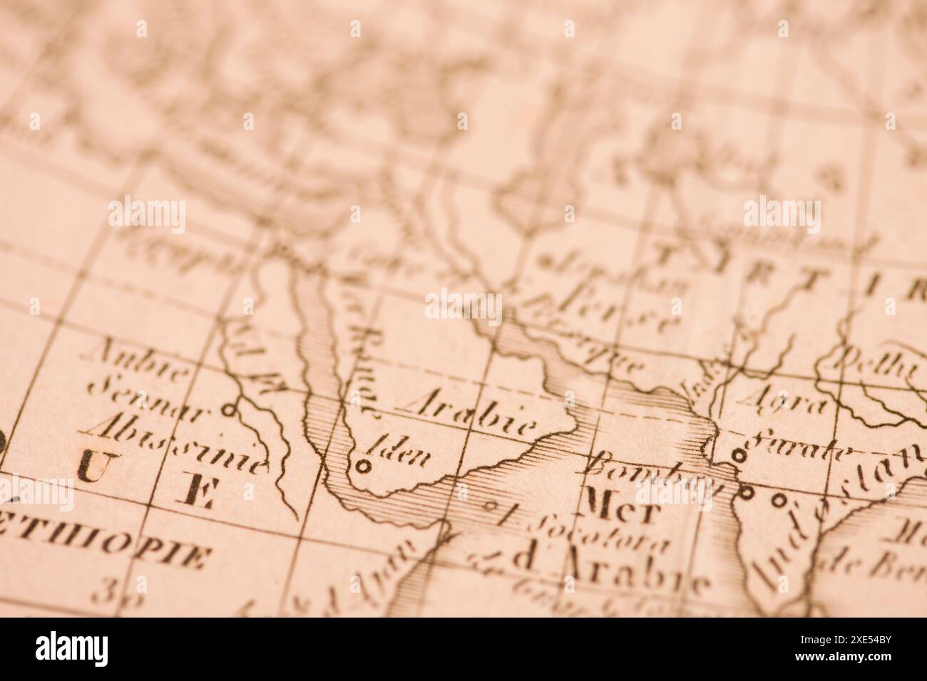 Old maps Arabian Peninsula Stock Photo - Alamy