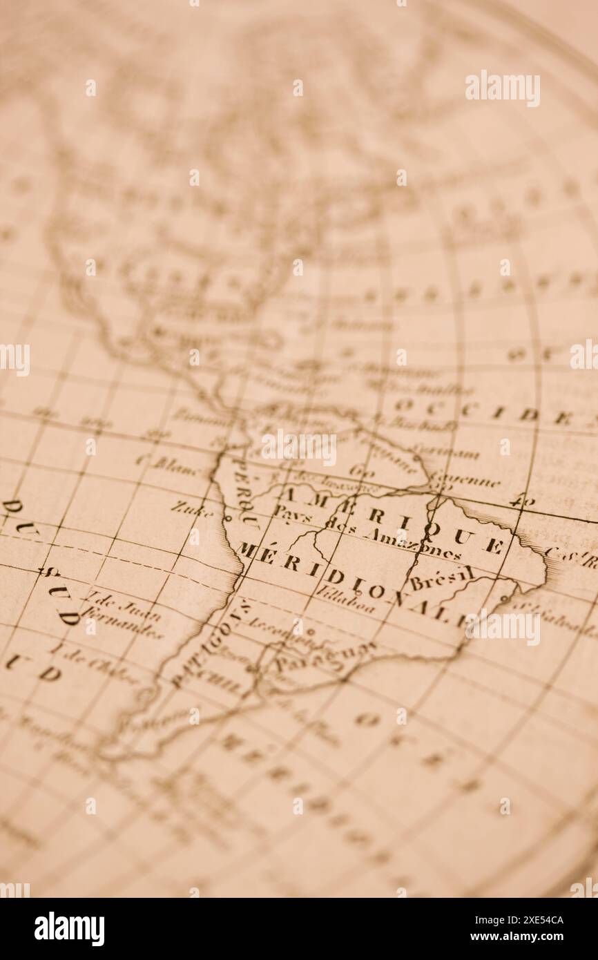 Old maps South America Stock Photo - Alamy