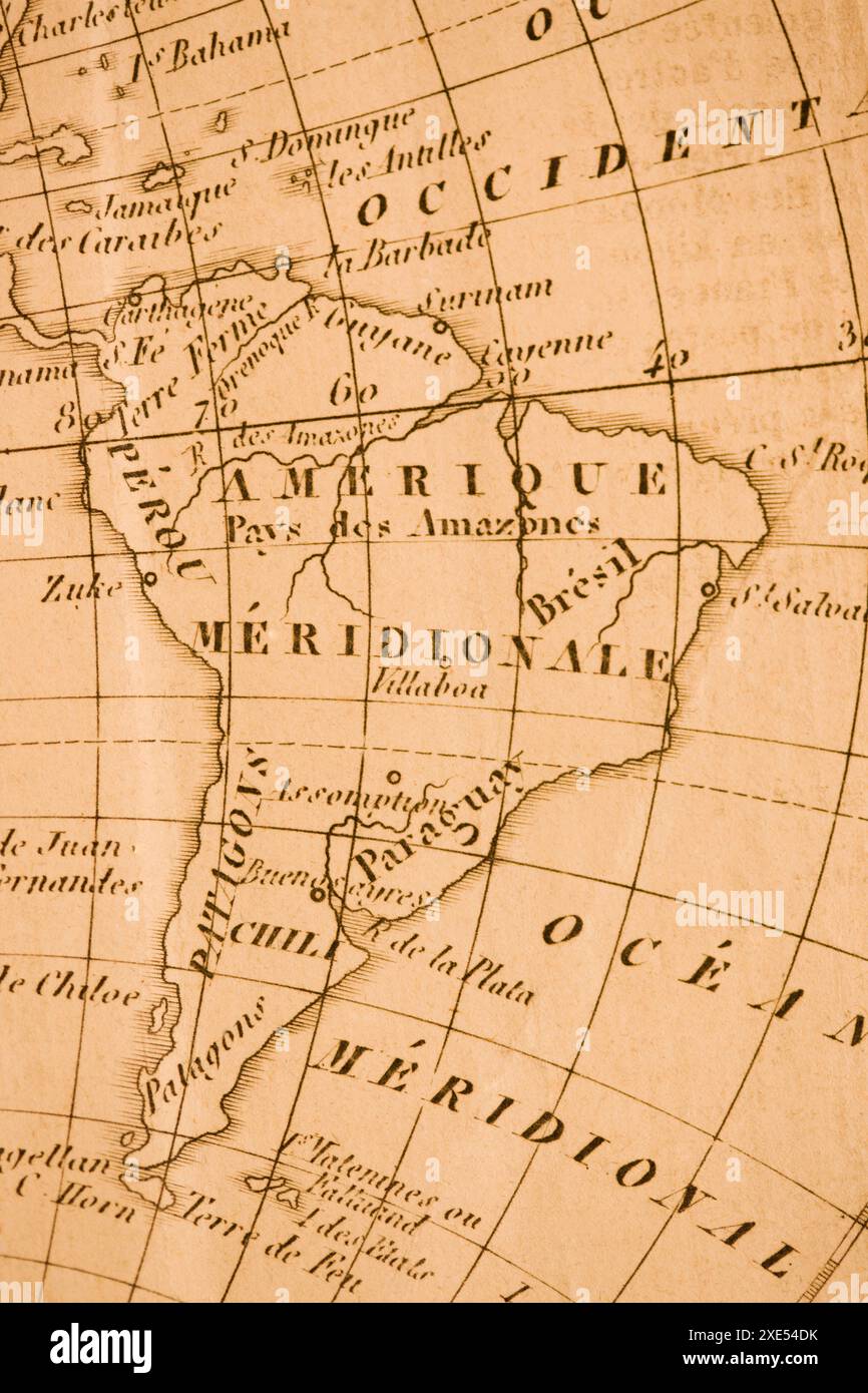 Old maps South America Stock Photo - Alamy