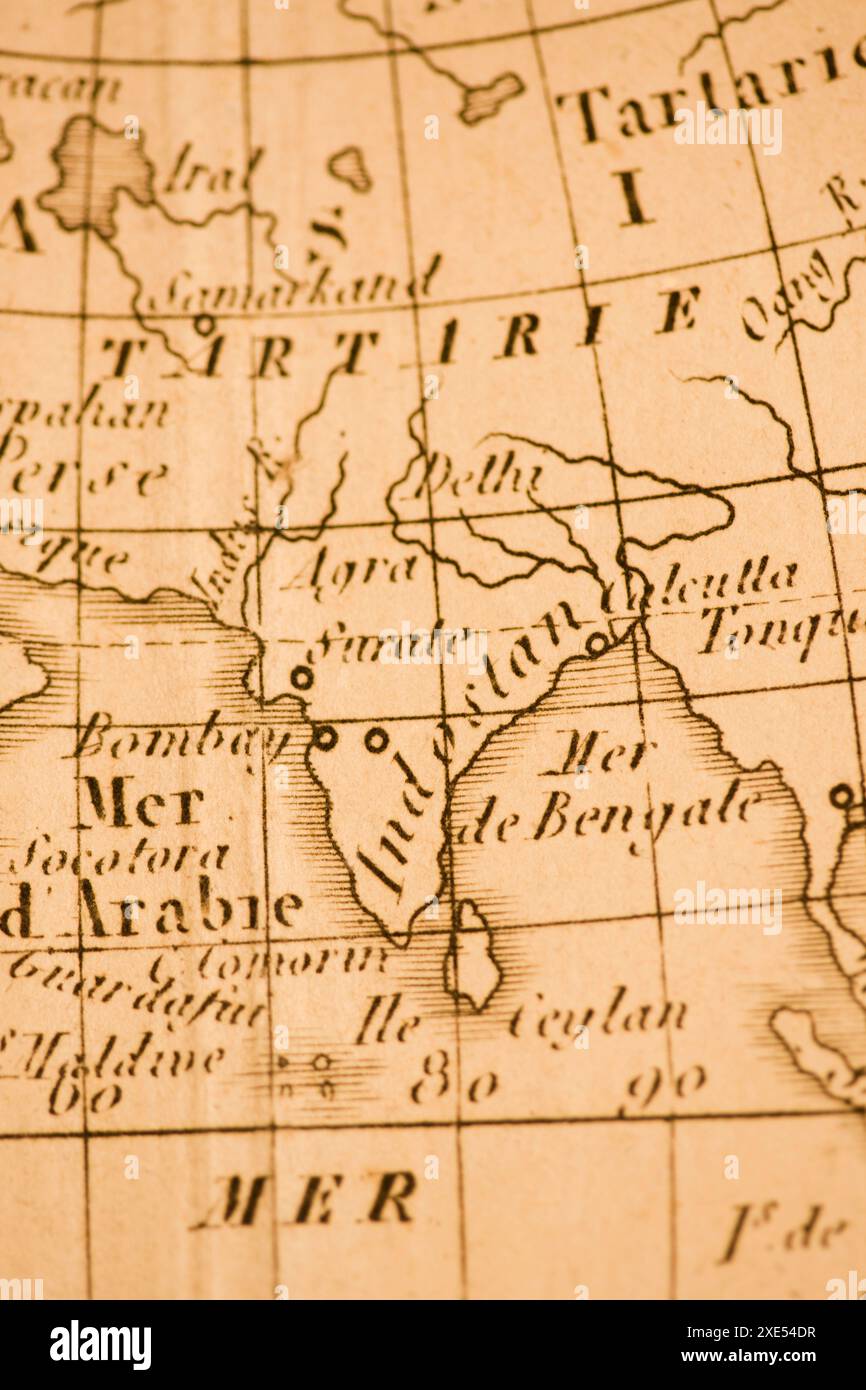 Old map India Stock Photo - Alamy