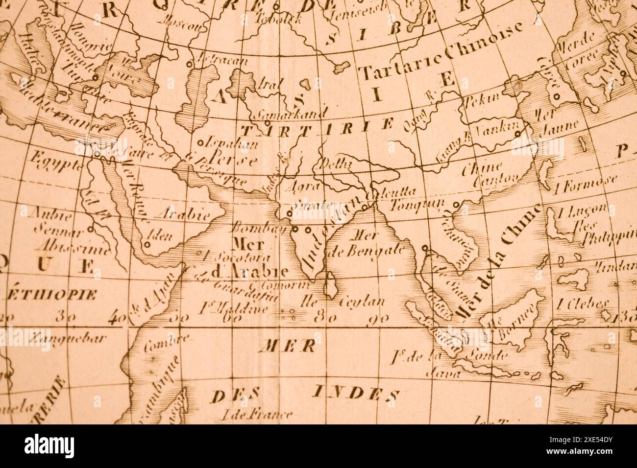 Old map Asia Stock Photo - Alamy