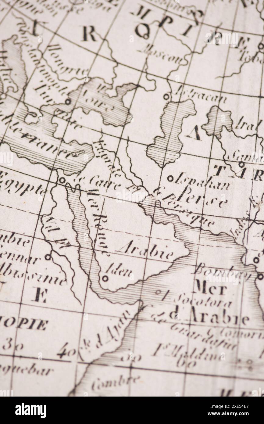 Old maps Arabian Peninsula Stock Photo - Alamy
