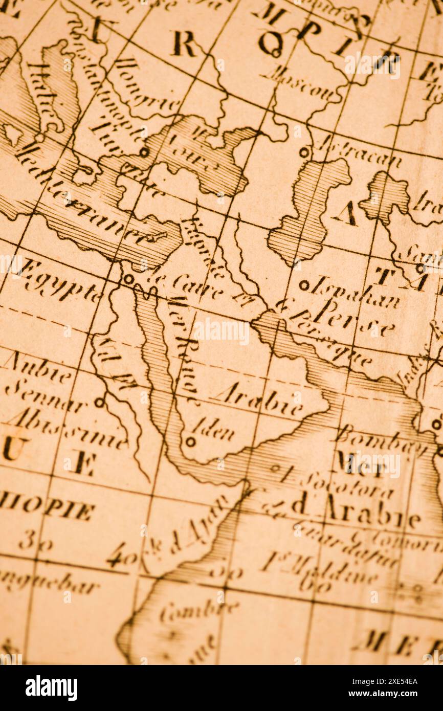 Old maps Arabian Peninsula Stock Photo - Alamy
