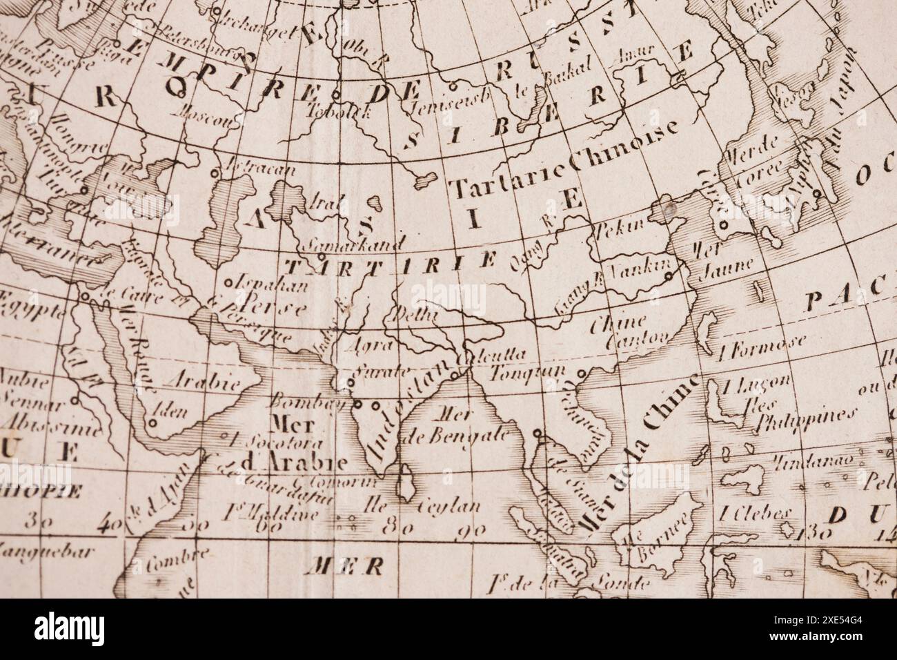 Old map Asia Stock Photo - Alamy