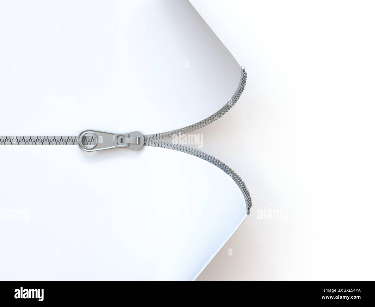 Horizontal zipper two side opened 3D Stock Photo - Alamy