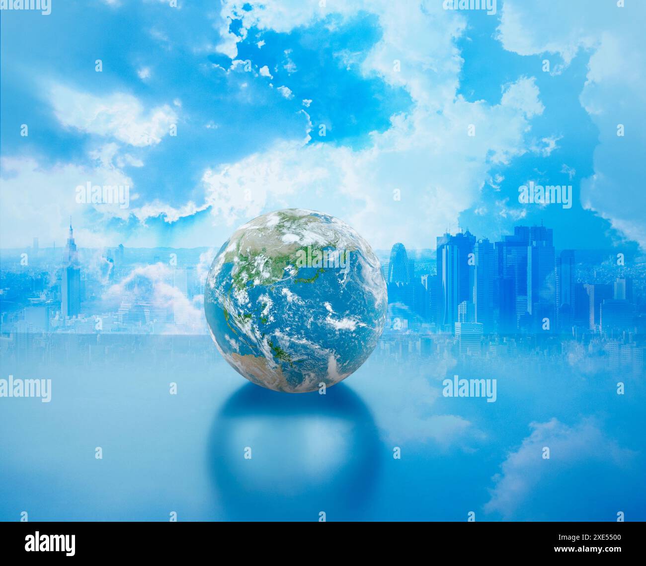 Earth and buildings Stock Photo - Alamy