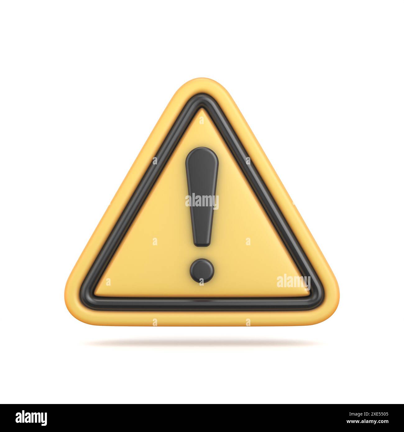 Traffic sign Yellow triangle warning sign 3D Stock Photo - Alamy