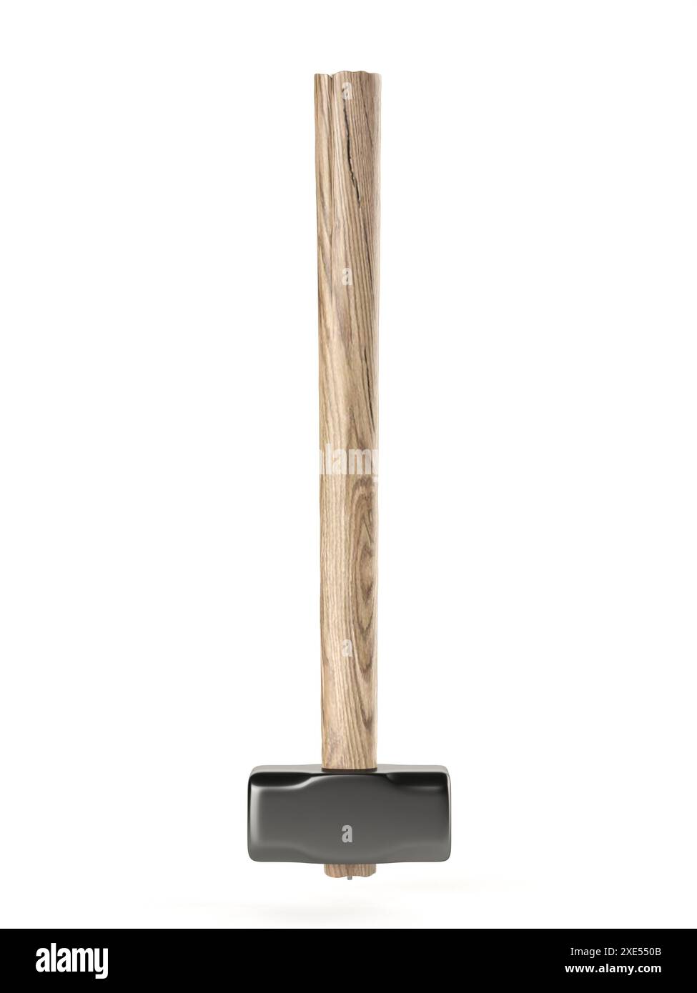 Hand tools big hammer 3D rendering illustration isolated on white ...