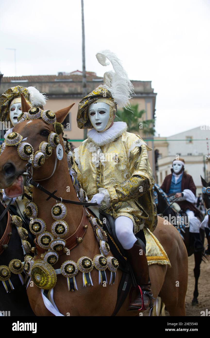 11 February 2024 – Italy, Sardinia, Oristano, During the costume ...