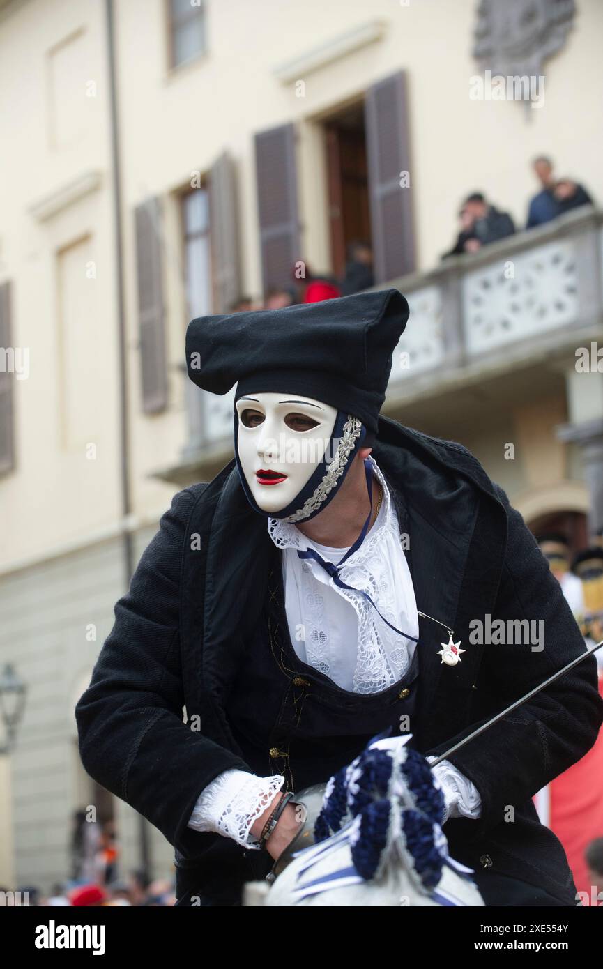 11 February 2024 – Italy, Sardinia, Oristano, During the costume ...
