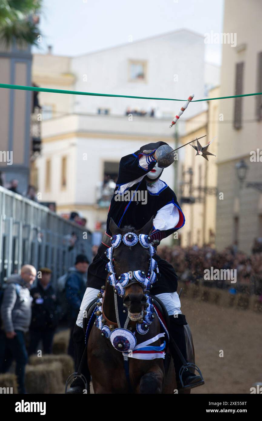 11 February 2024 – Italy, Sardinia, Oristano, During the costume ...