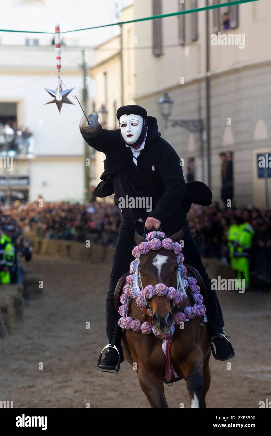 11 February 2024 – Italy, Sardinia, Oristano, During the costume ...