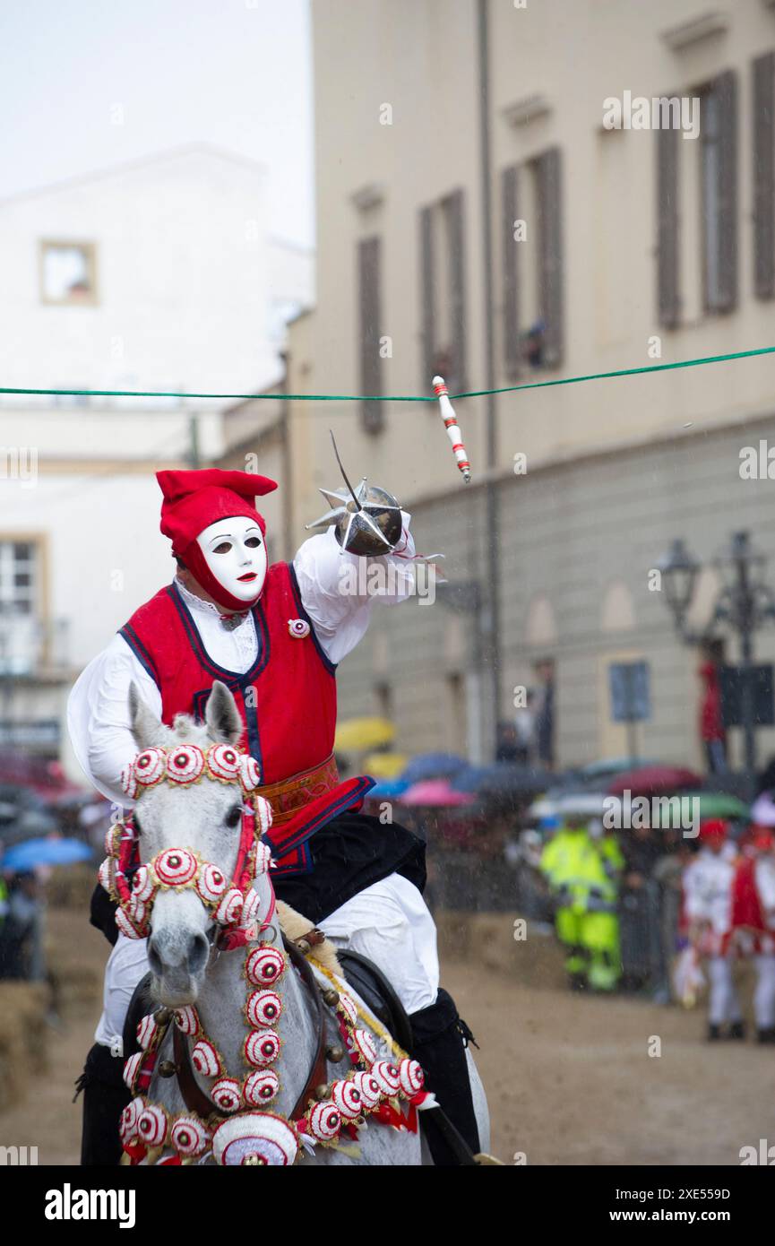 11 February 2024 – Italy, Sardinia, Oristano, During the costume ...