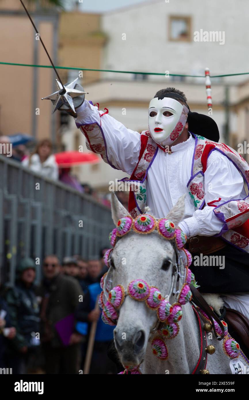 11 February 2024 – Italy, Sardinia, Oristano, During the costume ...