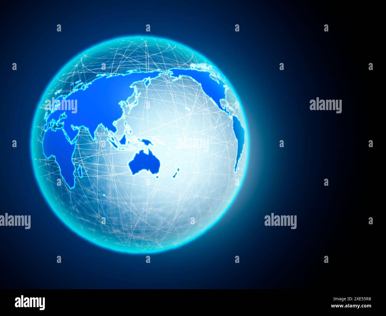World map illustration network hi-res stock photography and images - Alamy