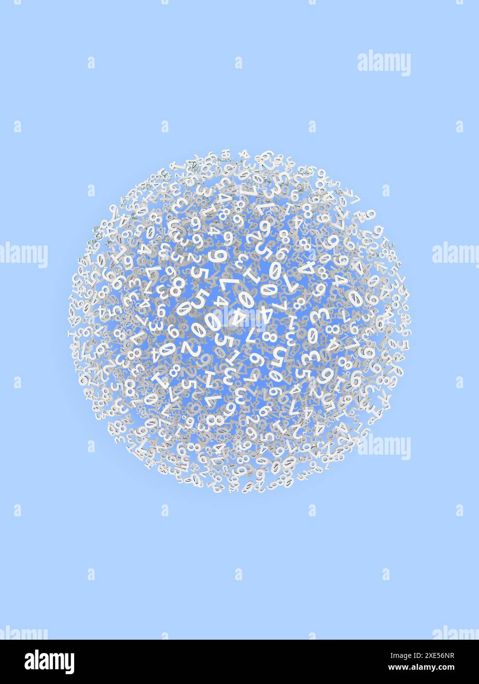 Sphere formed by numbers Stock Photo - Alamy