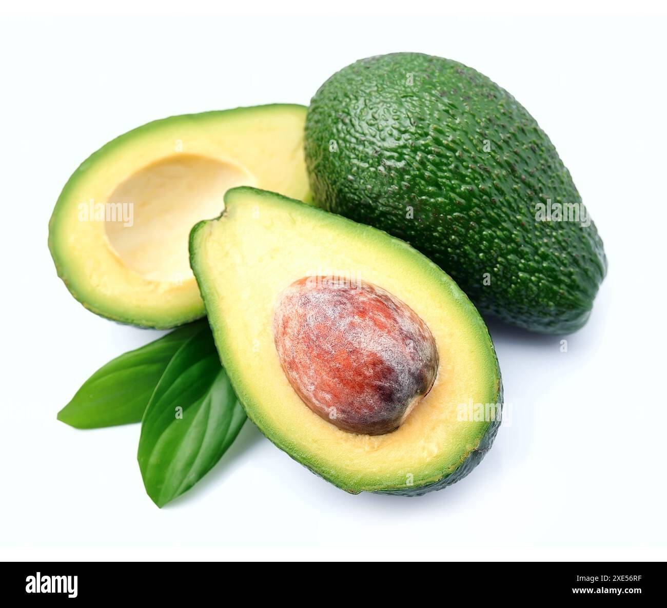 Fresh organic halved avocado Cut Out Stock Images & Pictures - Alamy