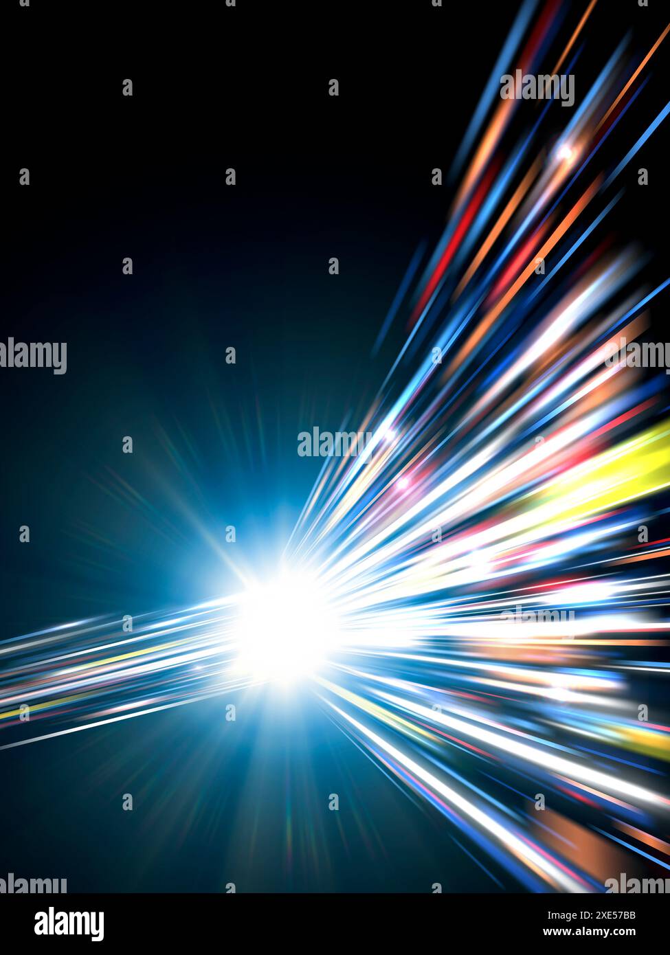 Group of bright rays of light bouncing Stock Photo - Alamy