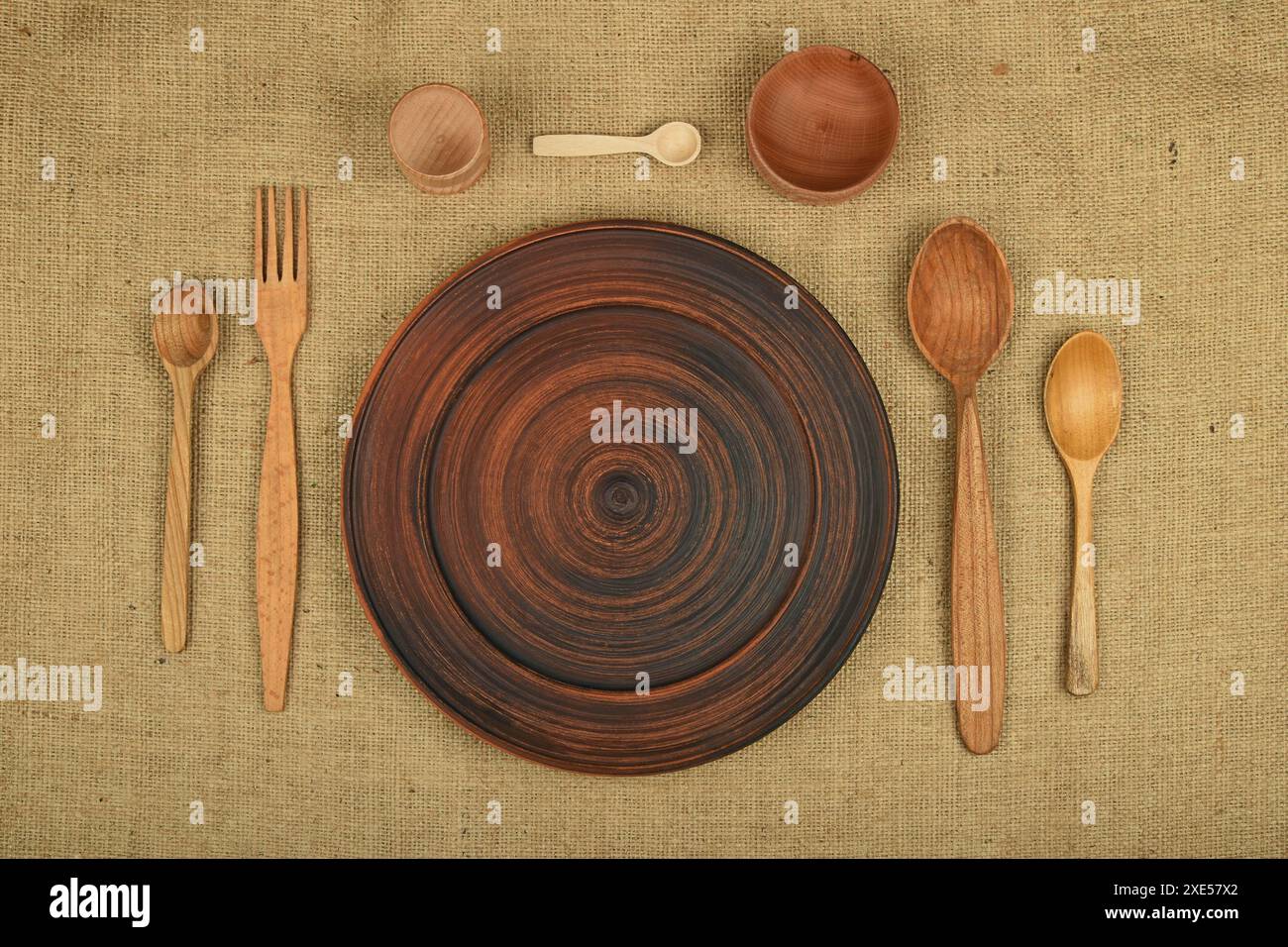 Rustic eating utensils Stock Photo - Alamy
