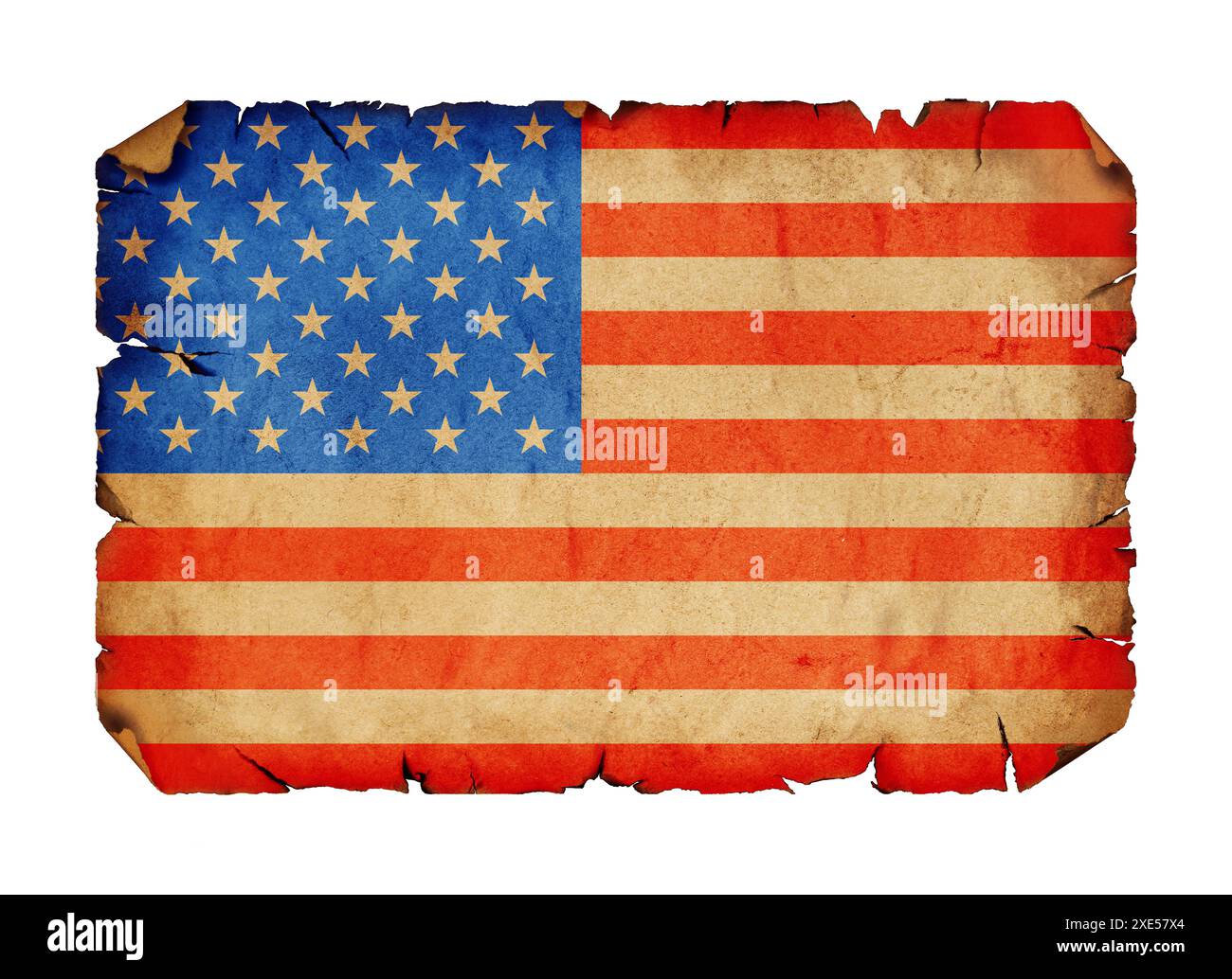 Vintage american flag on Cut Out Stock Images & Pictures - Alamy