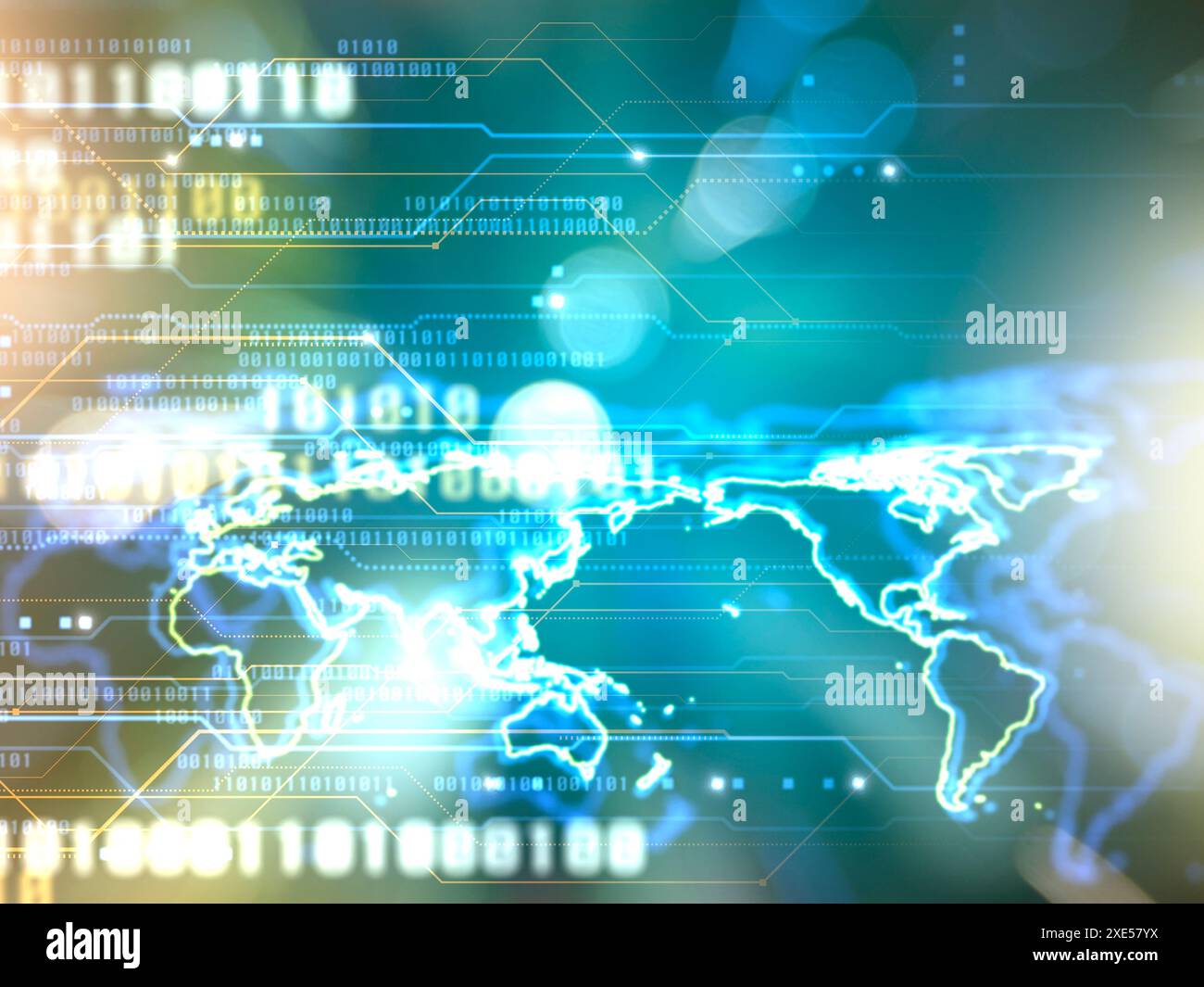 Global background with circuits Stock Photo - Alamy