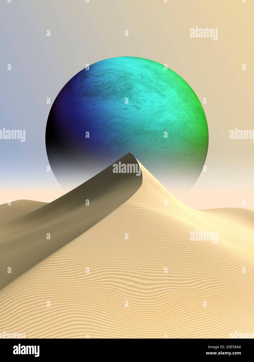 Desert and planets Stock Photo - Alamy