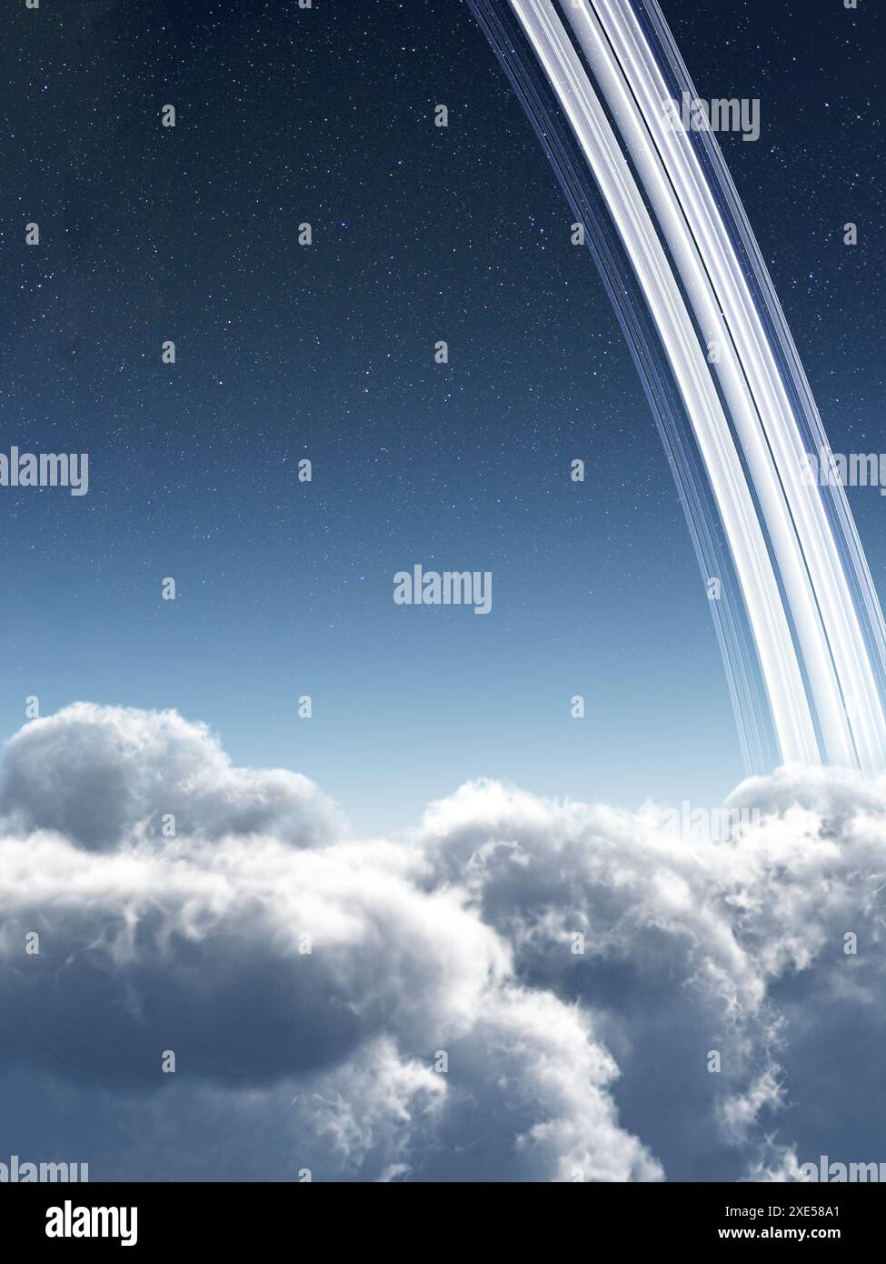 Shining rings above clouds Stock Photo - Alamy