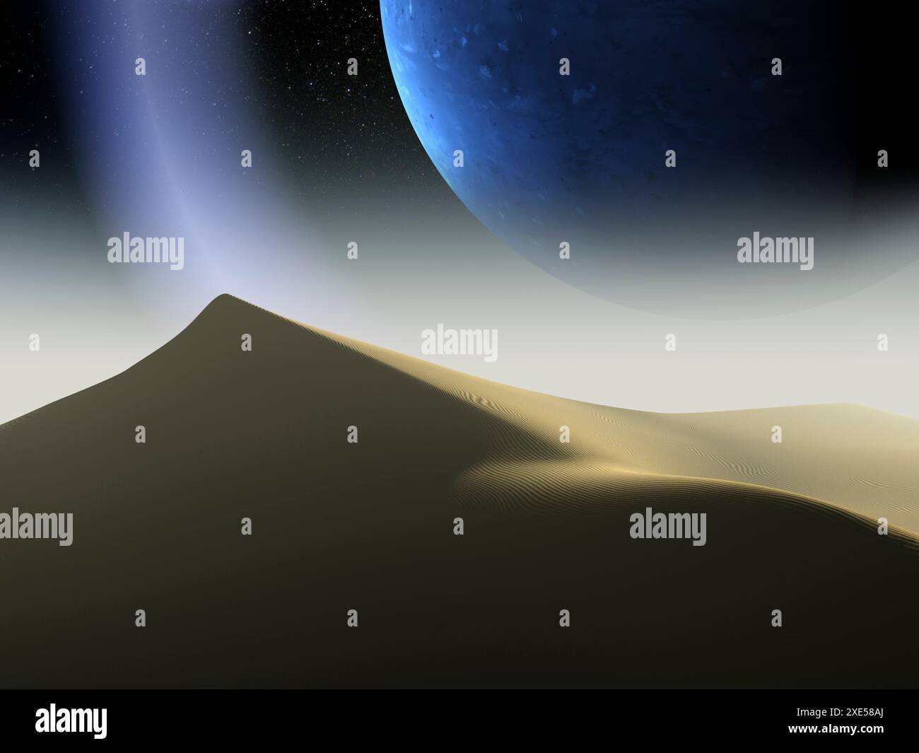 Desert and planets Stock Photo - Alamy