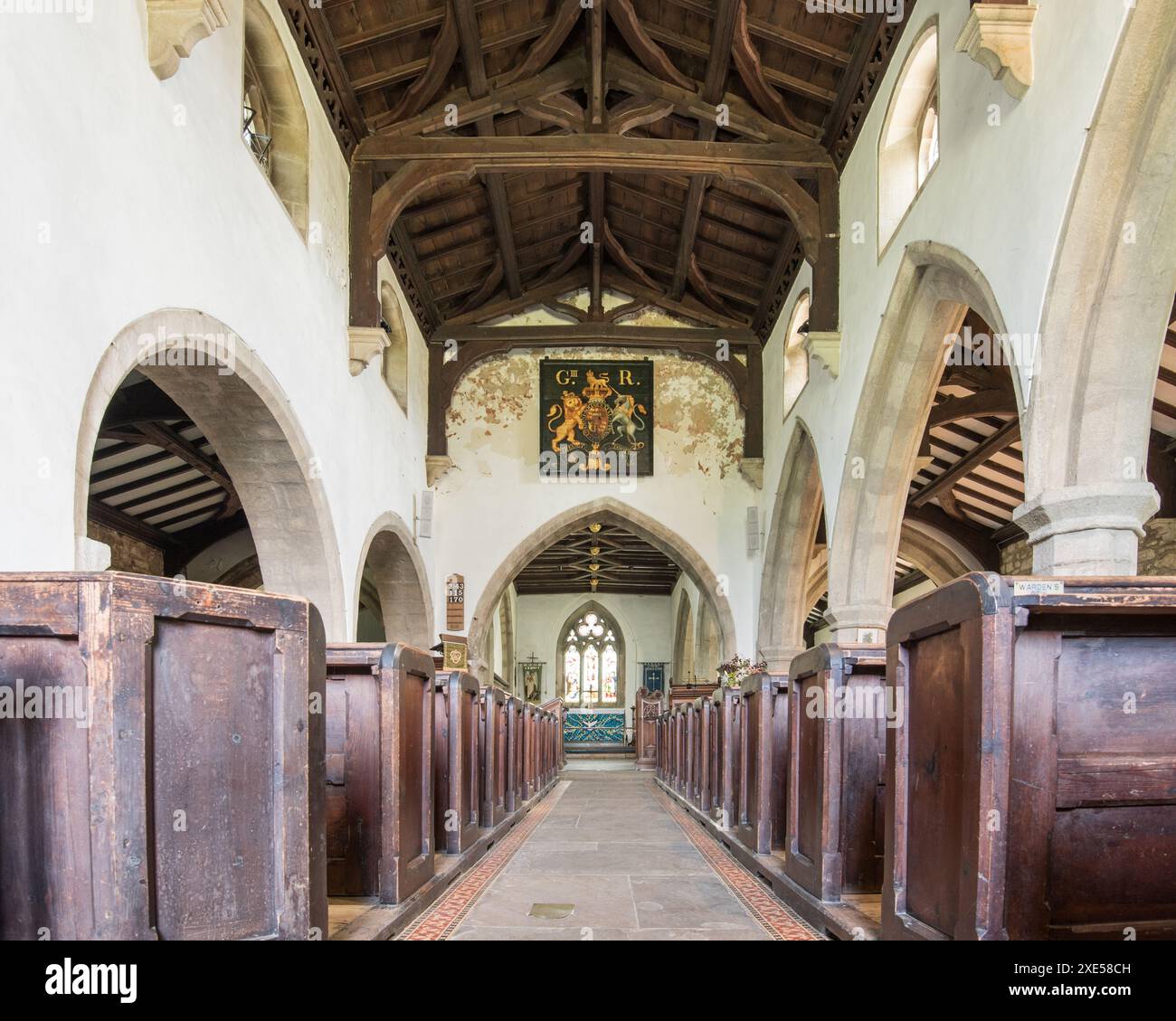 Interior of St Michael and All Angels Church, Linton Falls, Yorkshire ...