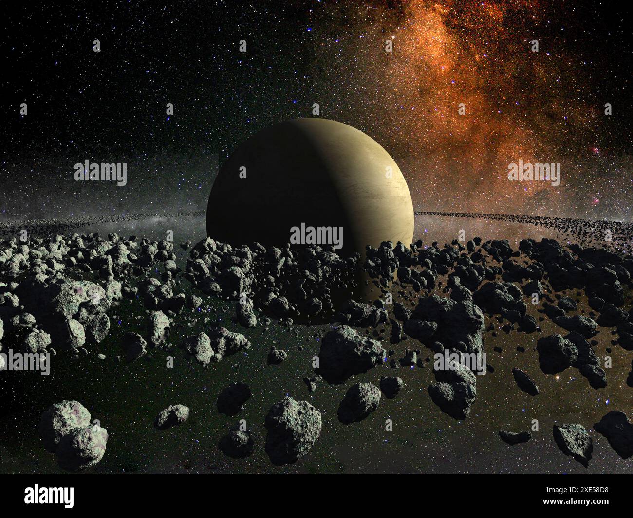 Planet and surrounding rock formations Stock Photo - Alamy