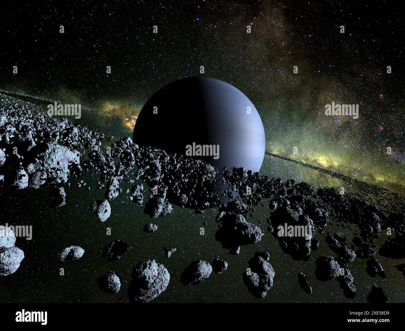 Planet and surrounding rock formations Stock Photo - Alamy