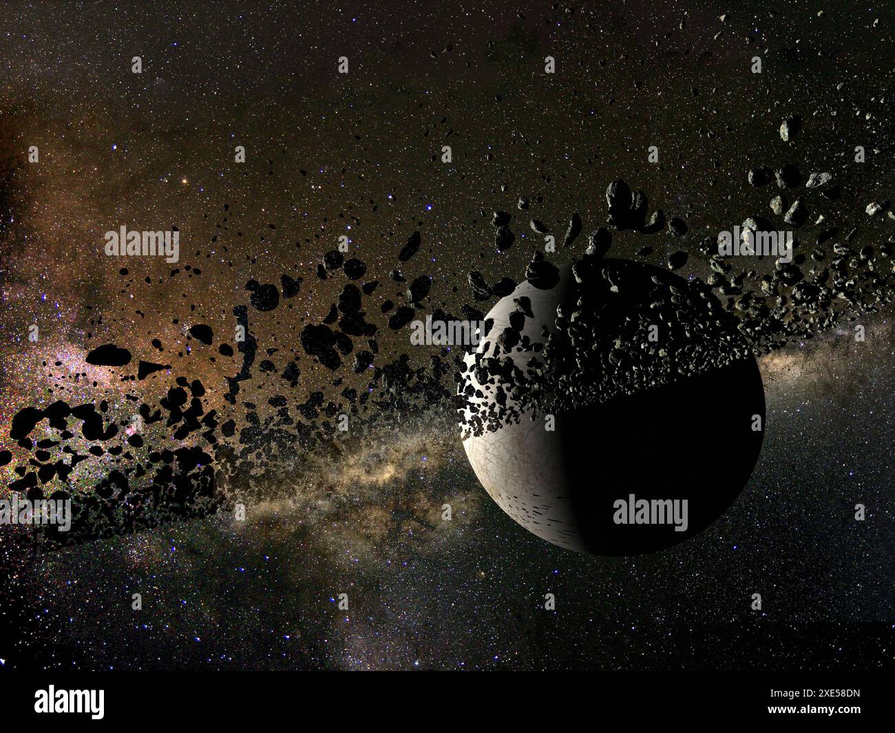 Planet and surrounding rock formations Stock Photo - Alamy