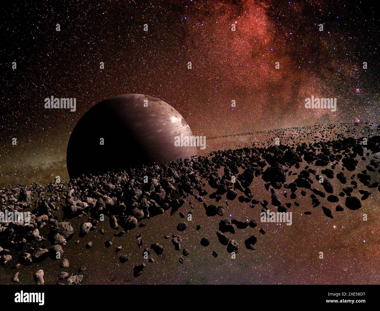 Planet and surrounding rock formations Stock Photo - Alamy