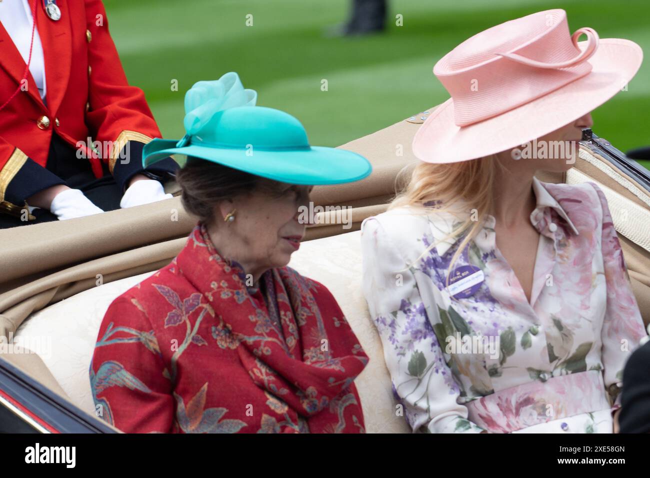Ascot, UK. 18th June, 2024. The Princess Royal, Princess Anne and Lady ...