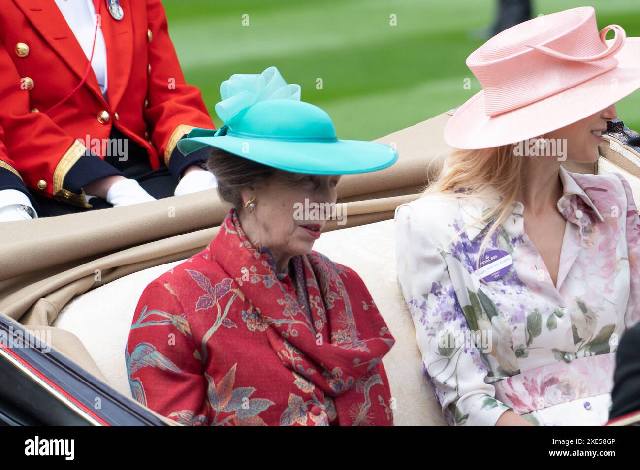Ascot, UK. 18th June, 2024. The Princess Royal, Princess Anne and Lady ...