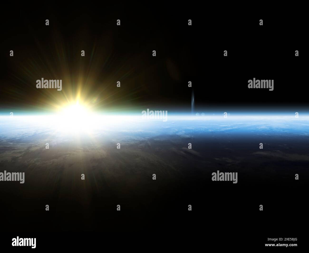 Sunrise in the stratosphere Stock Photo - Alamy