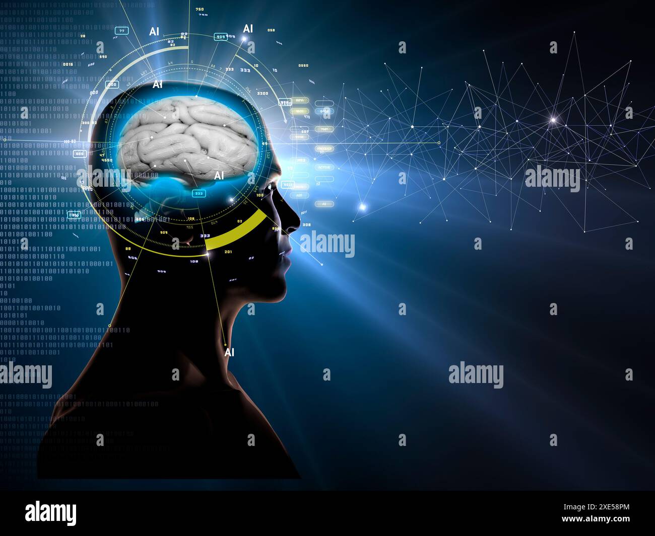 Ai and human brains hi-res stock photography and images - Alamy