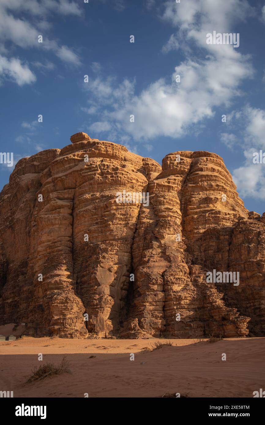 Vertical Landscape of Rock Formation in Southern Jordan. Wadi Rum ...