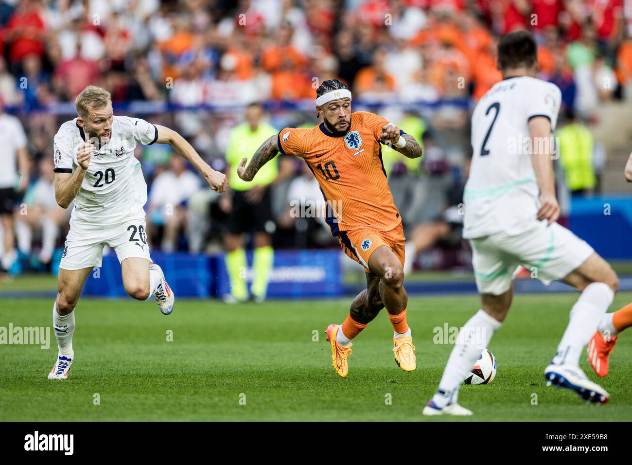Berlin, Germany. 25th June, 2024. Memphis Depay (10) of Netherlands ...