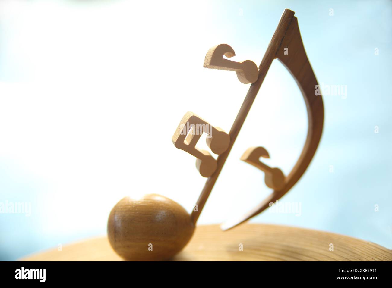 Miniature wooden notes Stock Photo - Alamy