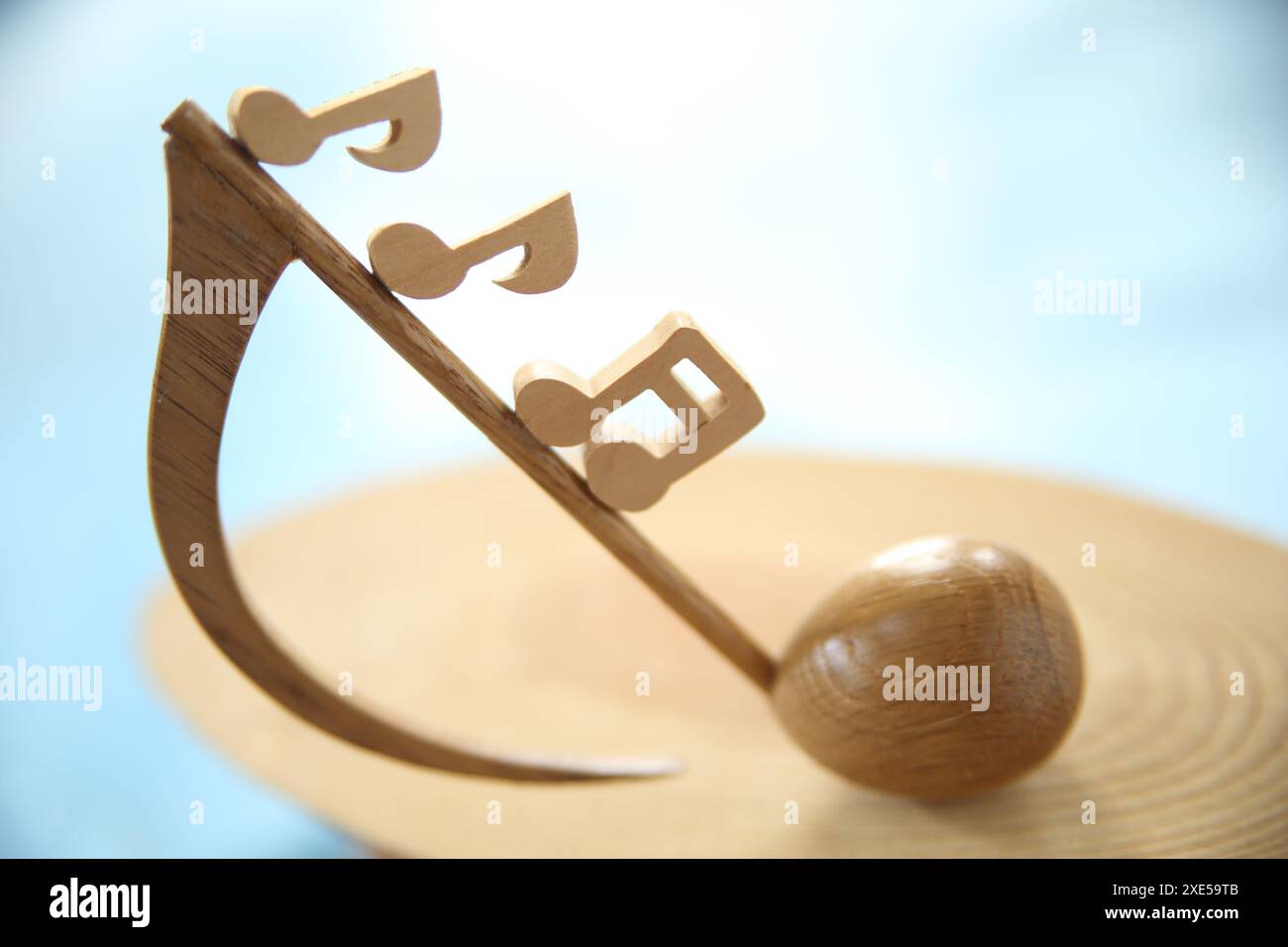 Wooden musical notes Stock Photo - Alamy