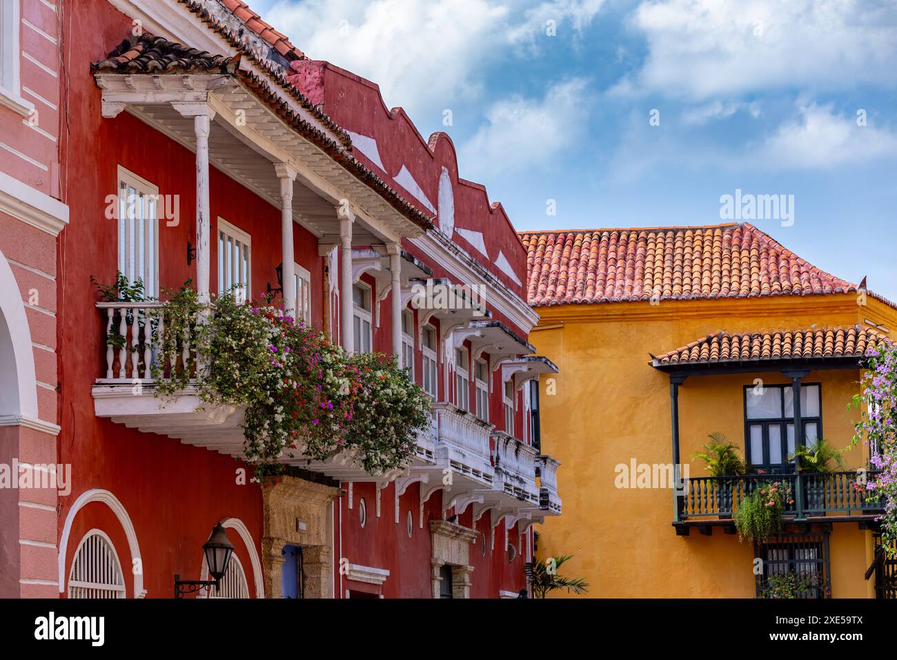 Heritage town Cartagena de Indias, beautiful colonial architecture in ...