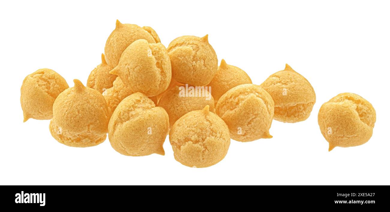 Small cookie drops, puff pastry balls isolated on white background ...