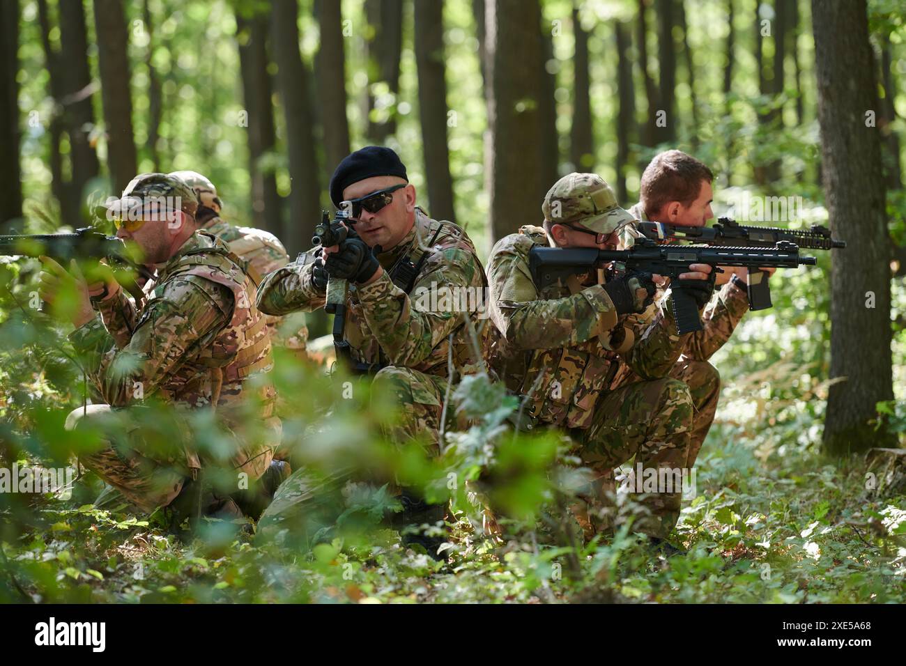 A specialized military antiterrorist unit conducts a covert operation in dense, hazardous ...