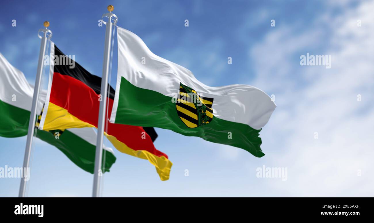 Saxony heritage flag hi-res stock photography and images - Alamy