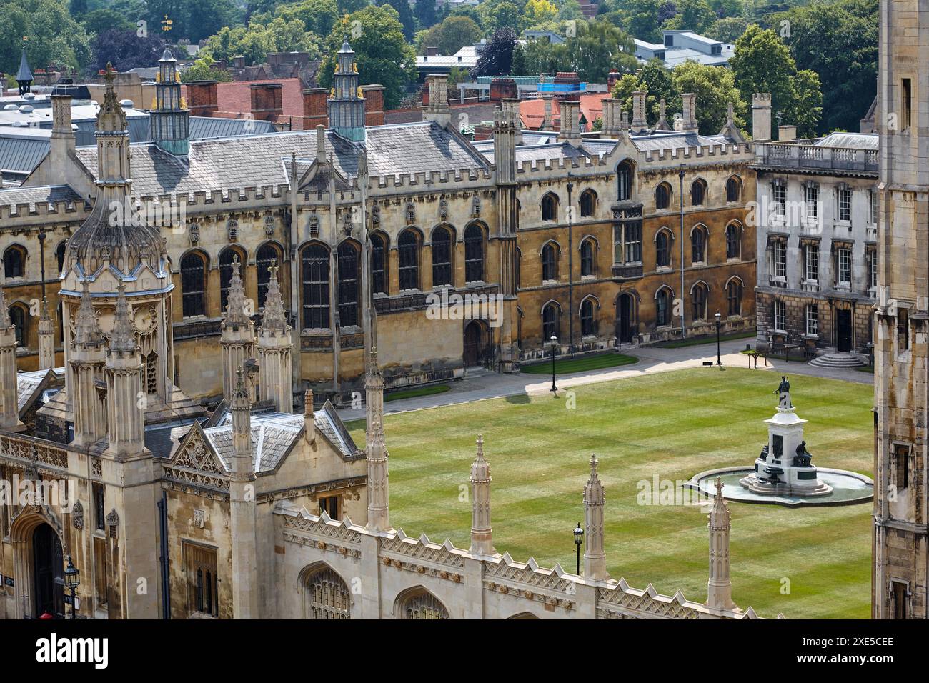 The aerial view of the front court of Kingâ€™s College. Cambridge ...