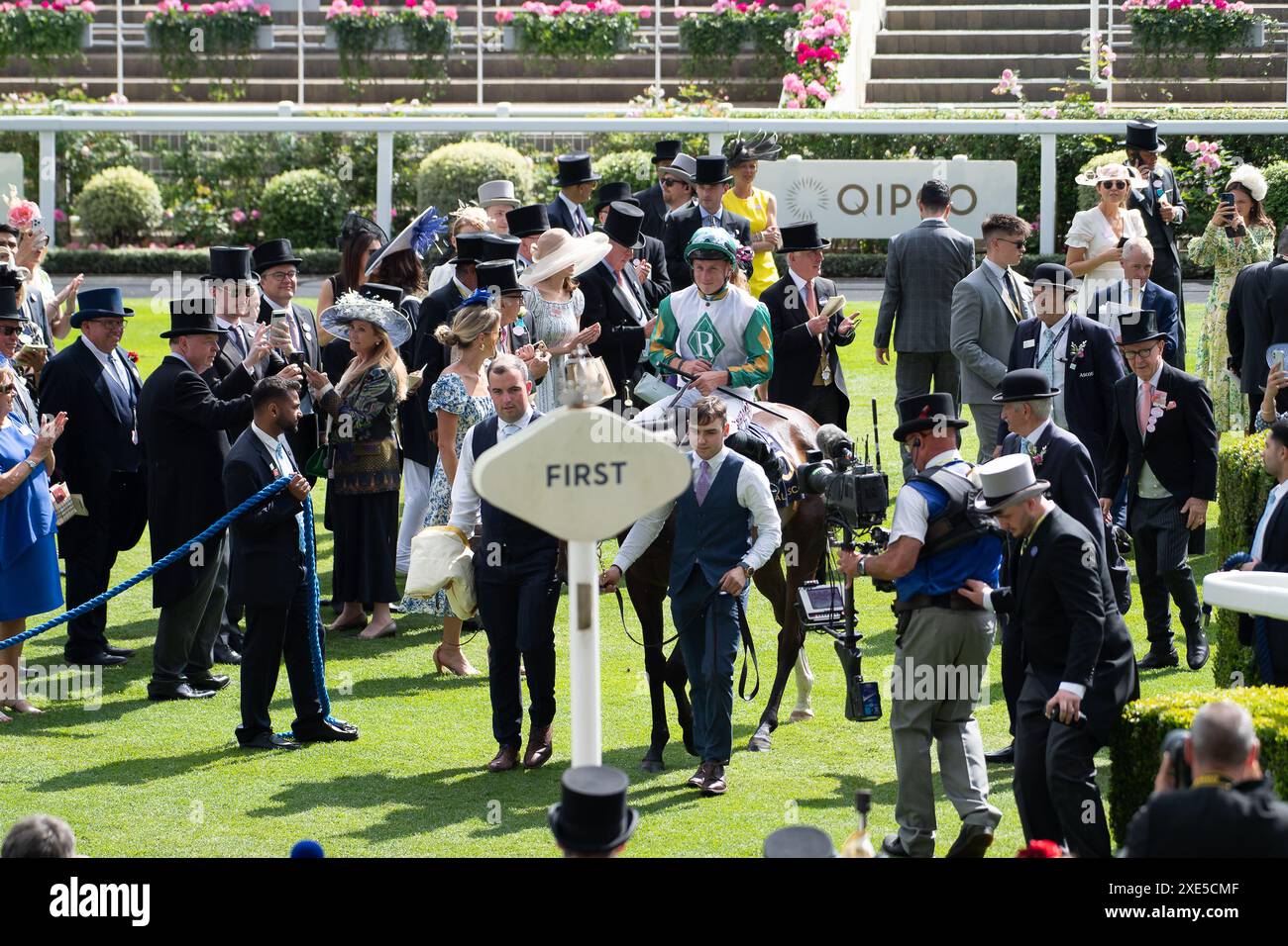 Ascot, UK. 21st June, 2024. Horse Porta Fortuna ridden by jockey Tom ...