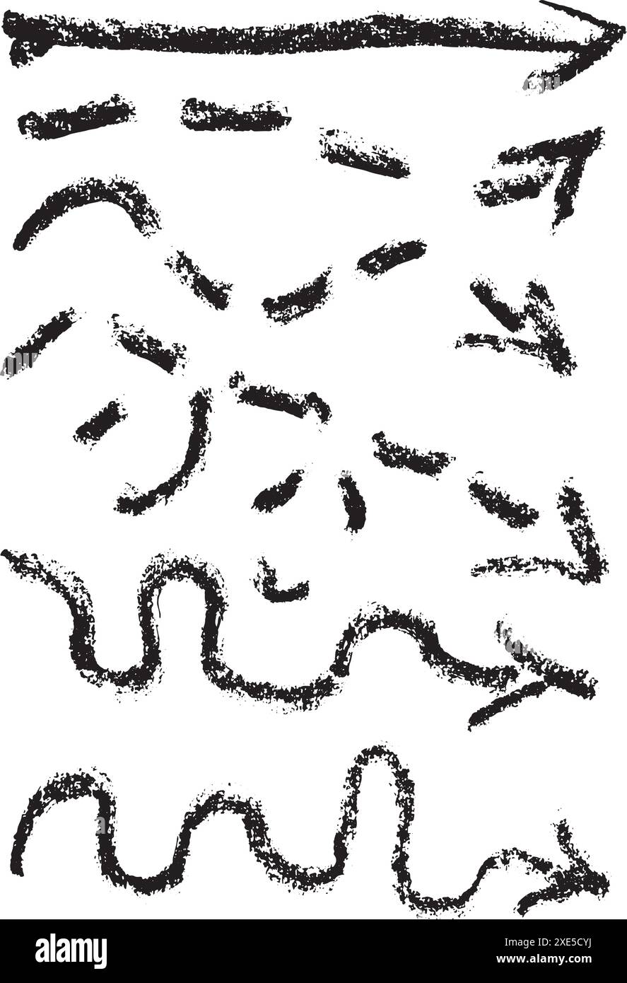 Arrow crayon pastel pencil Black and White Stock Photos & Images - Alamy