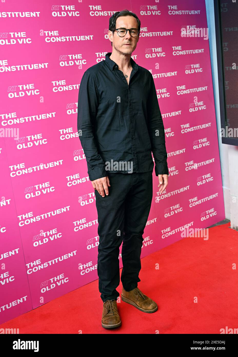 LONDON, UK. 25th June, 2024. Andrew Knott attends Press night - The Constituent at Old Vic ...